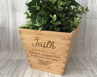 Personalized flower pot | Etsy