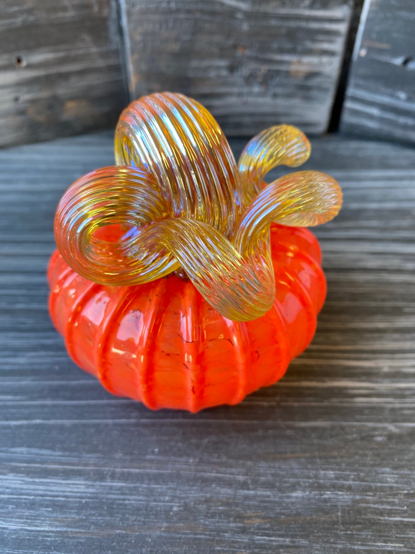Glass Pumpkin 1298-38 Walker&Bowes | Etsy
