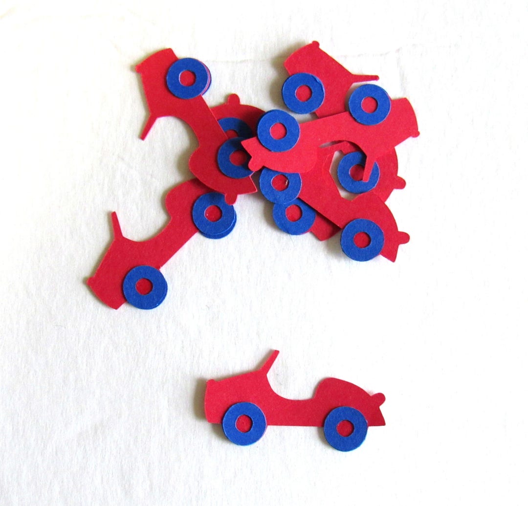 1 1/2 Inch Little Red Car Confetti Baby Shower Wedding Birthday Party ...