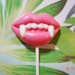 12 White Chocolate Vampire Lips Teeth Lollipops Red Gift Photo Prop ...