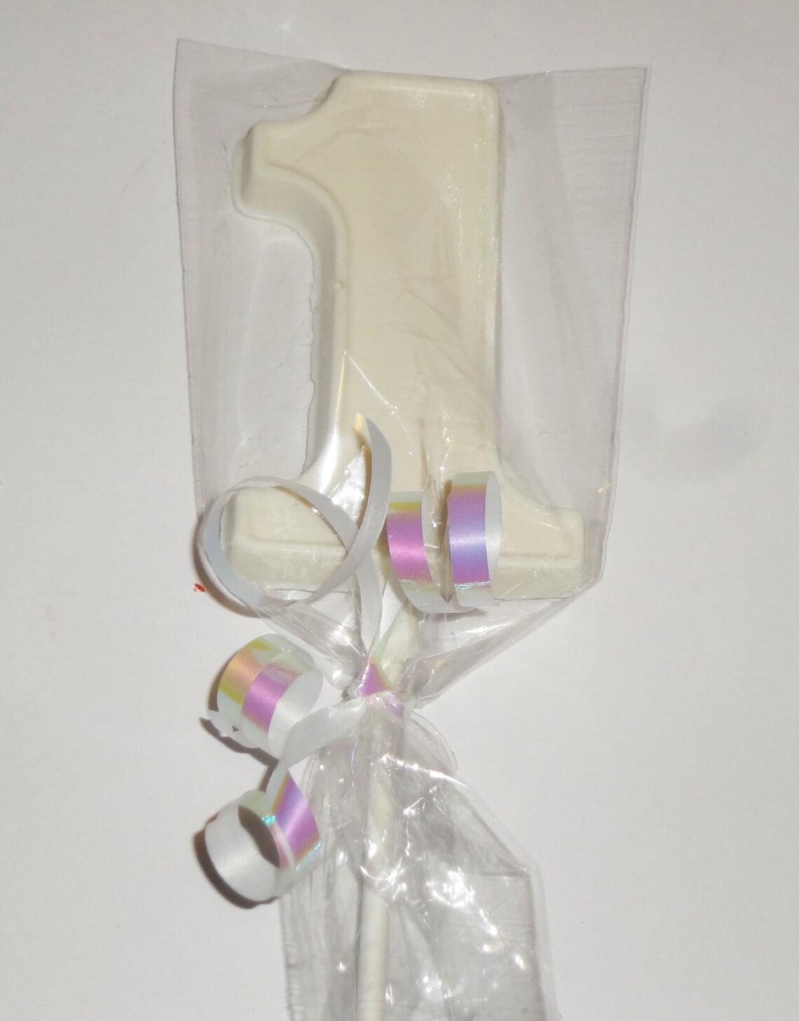 12 White Chocolate Number 1 Lollipops Pink Blue Gift Photo Prop Boys ...