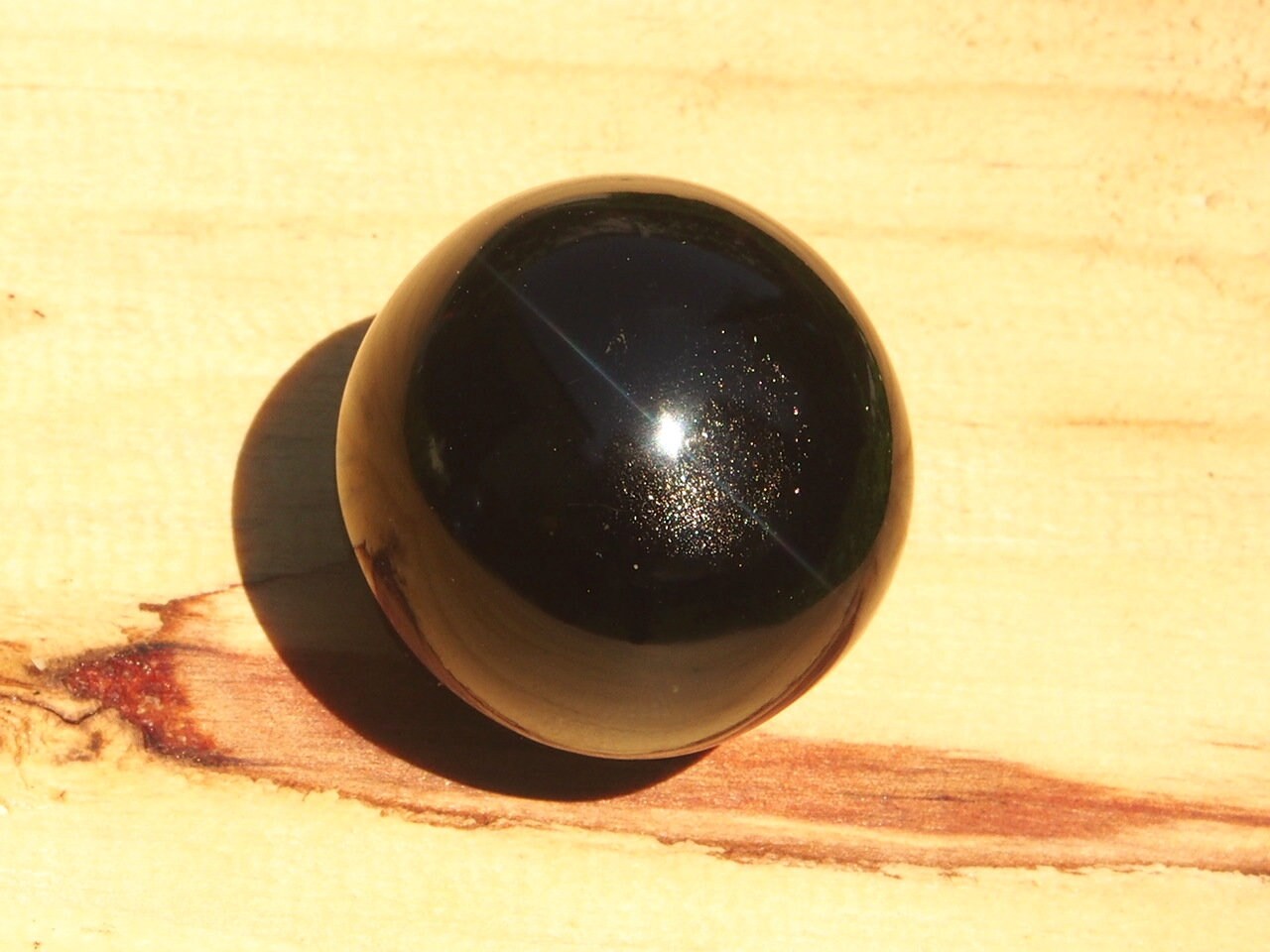 Silver Sheen Obsidian Sphere 279337 - Etsy