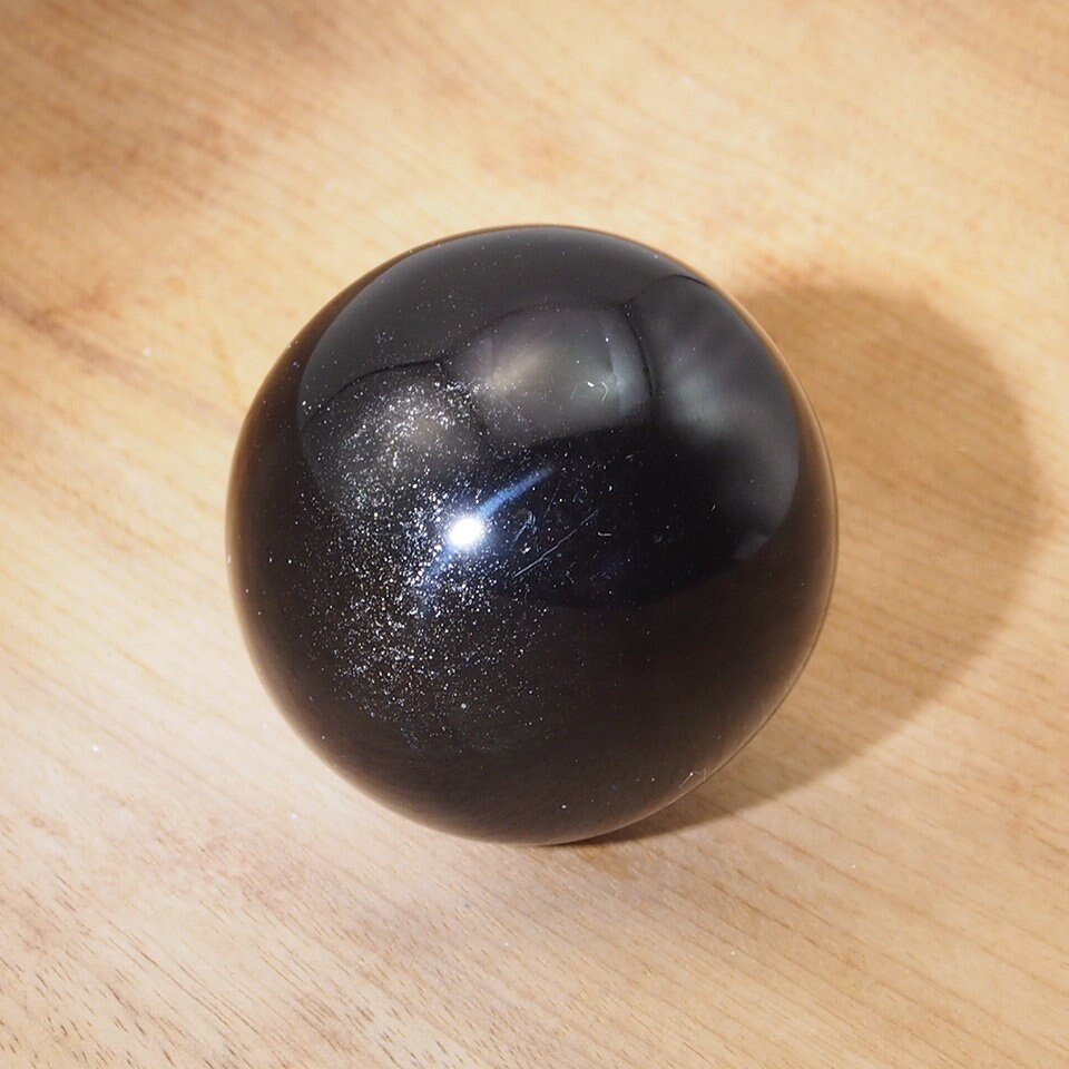 Silver Sheen Obsidian Sphere 279337 - Etsy