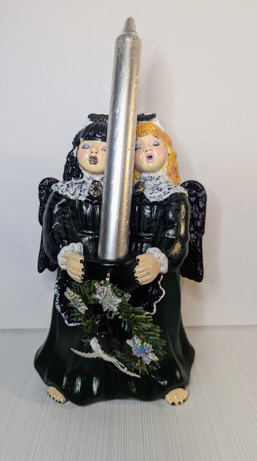 Ceramic Goth Haunted Mansion Hostess Candle Holder With Spooky Holiday ...