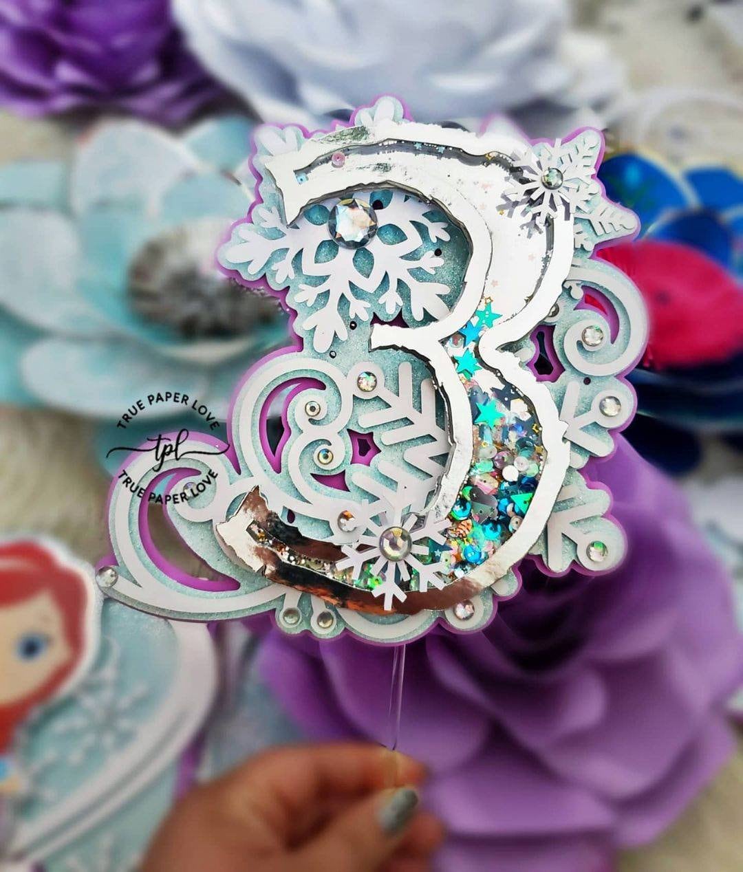 Snowflake Number Caketopper - Etsy