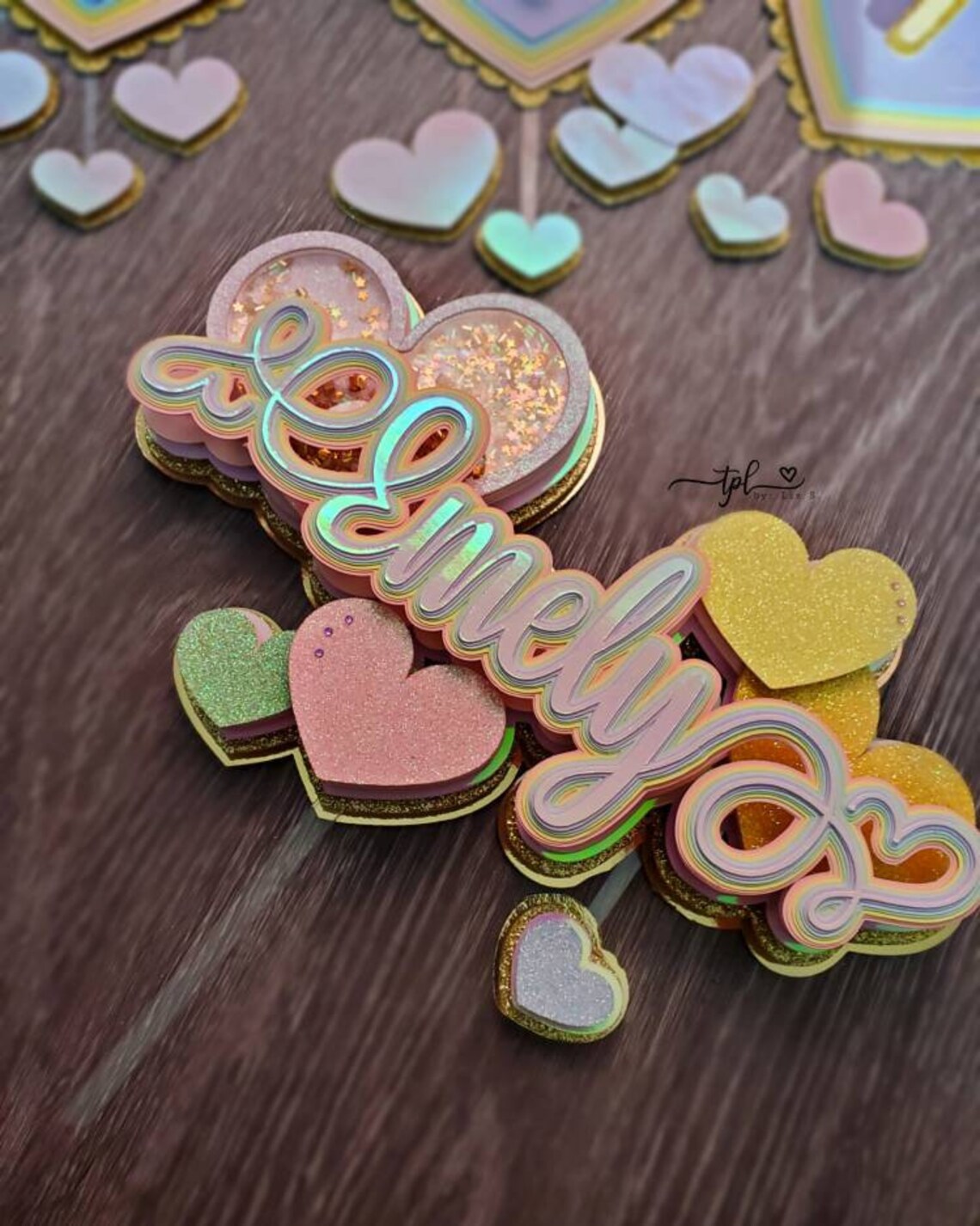 Heart Caketopper - Etsy
