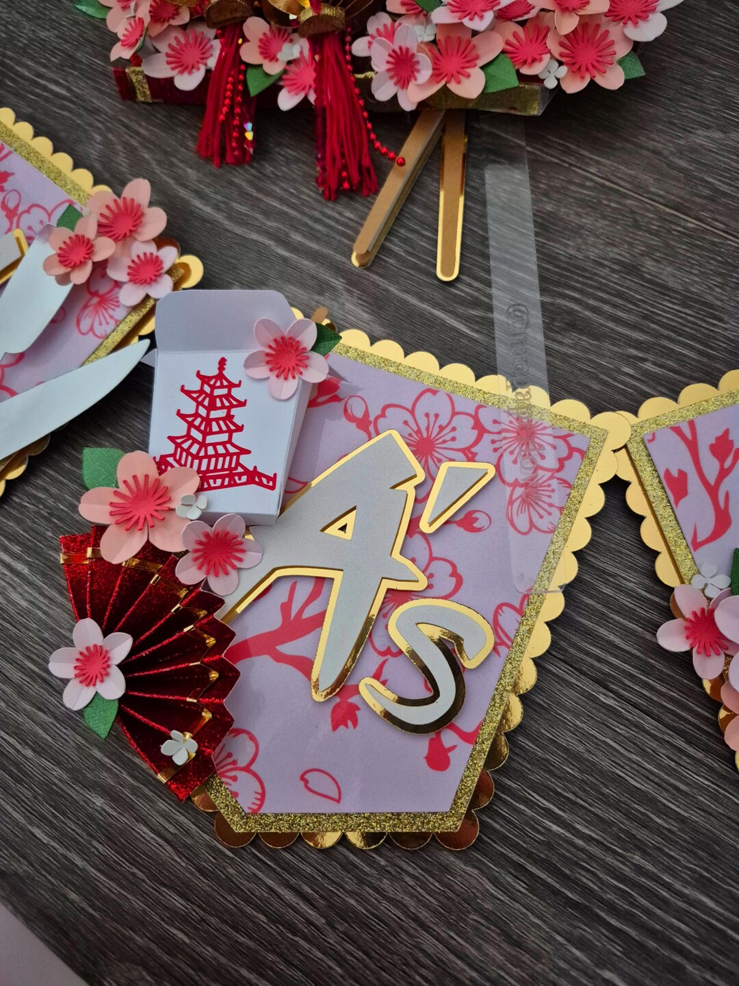 Personalized Sushi Hibachi Theme Banner - Custom Cherry Blossom & Asian ...