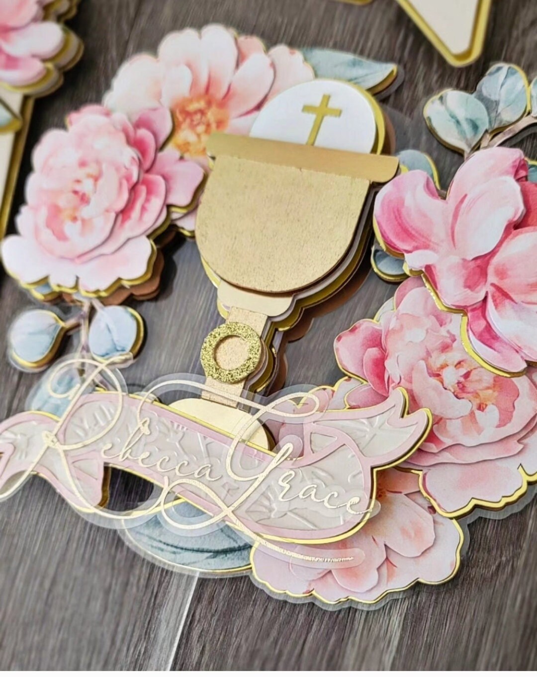 First Communion Caketopper - Etsy