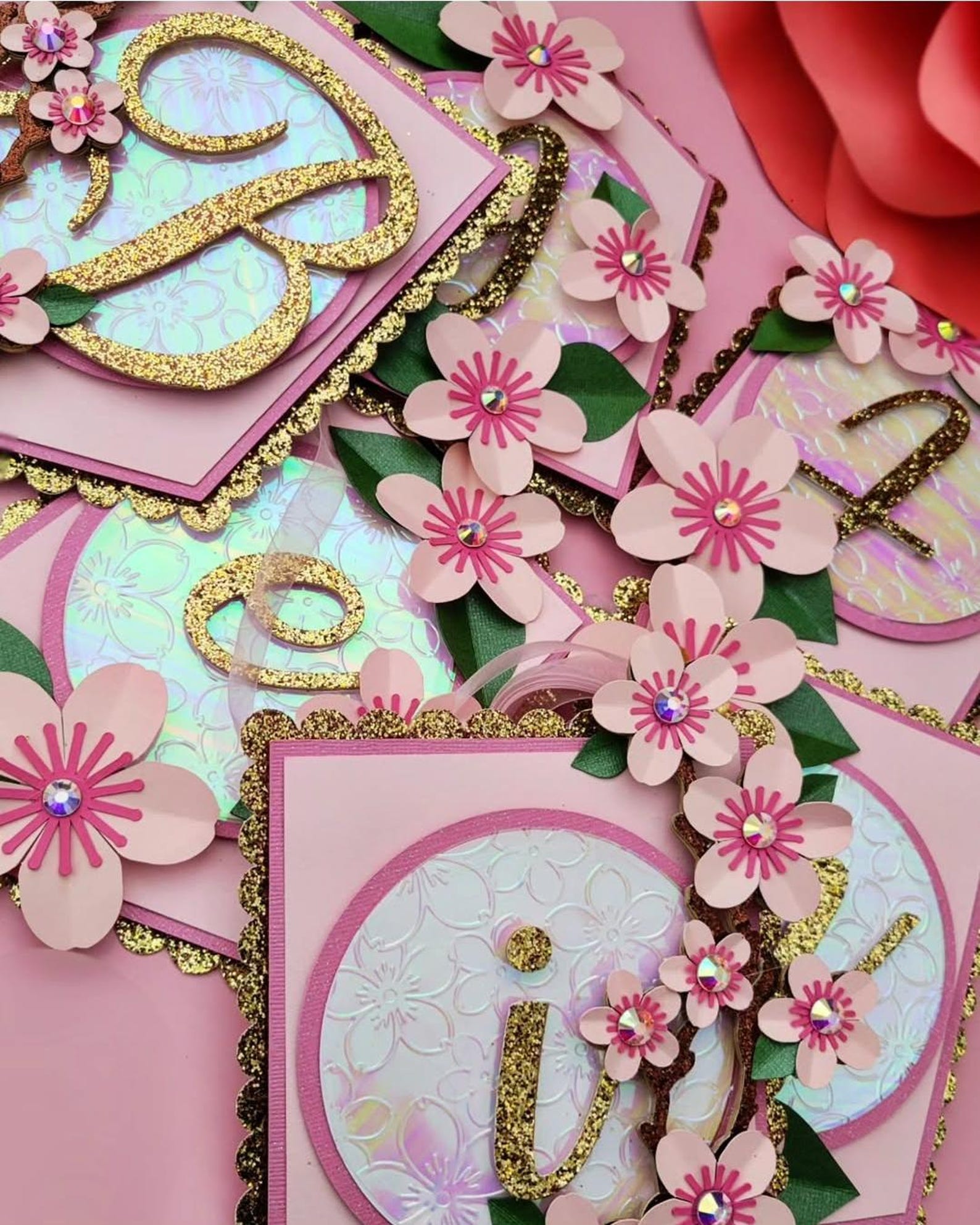 Personalized Cherry Blossom Name Banner (up to 10 Letters) - Custom ...