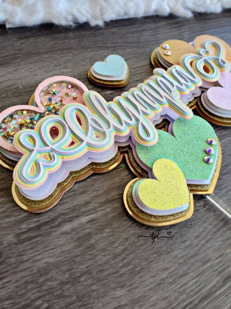 Heart Caketopper - Etsy