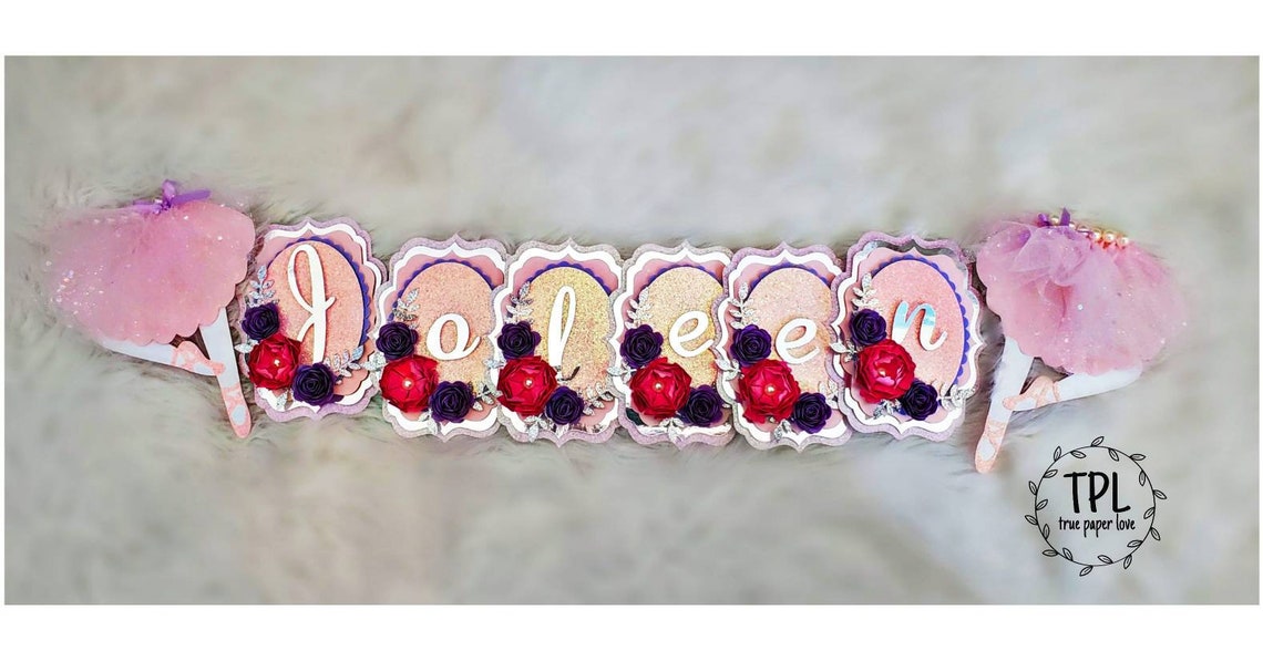 Personalized Ballerina Tutu Name Banner - Ballerina Birthday Garland - Etsy