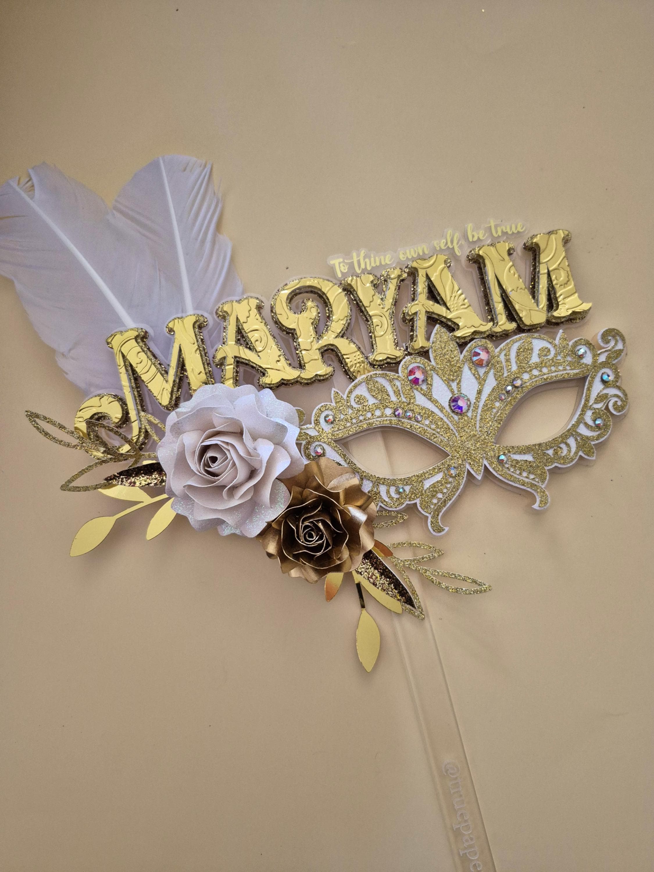Masquerade Caketopper Style #2 - Etsy