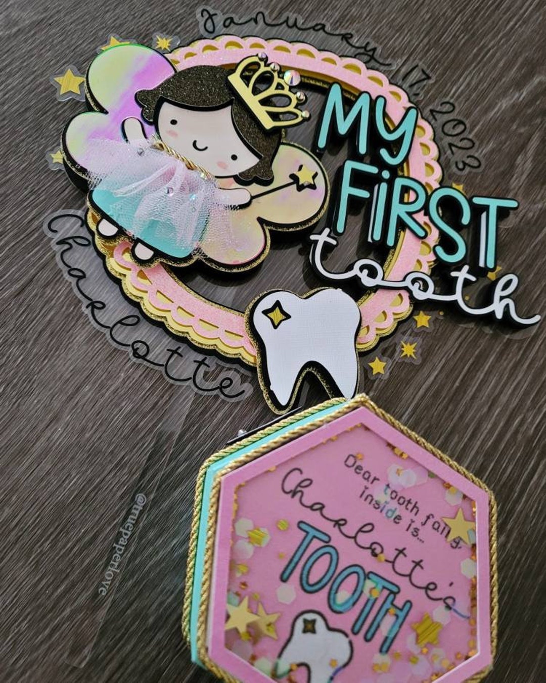 My First Tooth Caketopper With FREE Box - Etsy