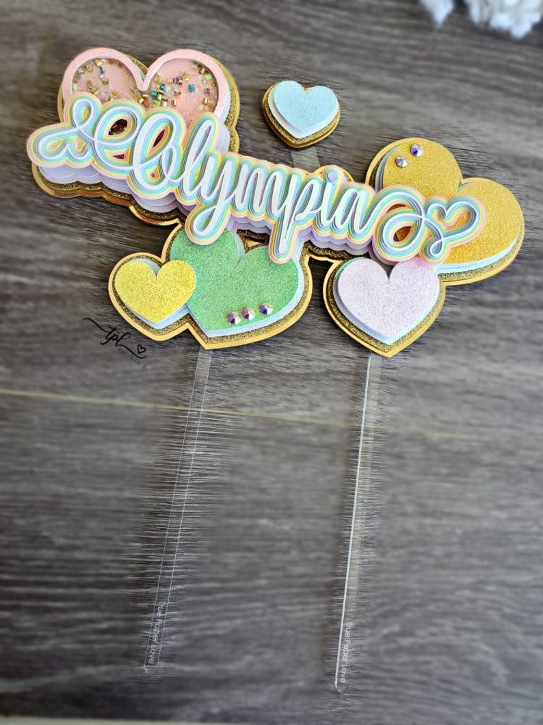 Heart Caketopper - Etsy