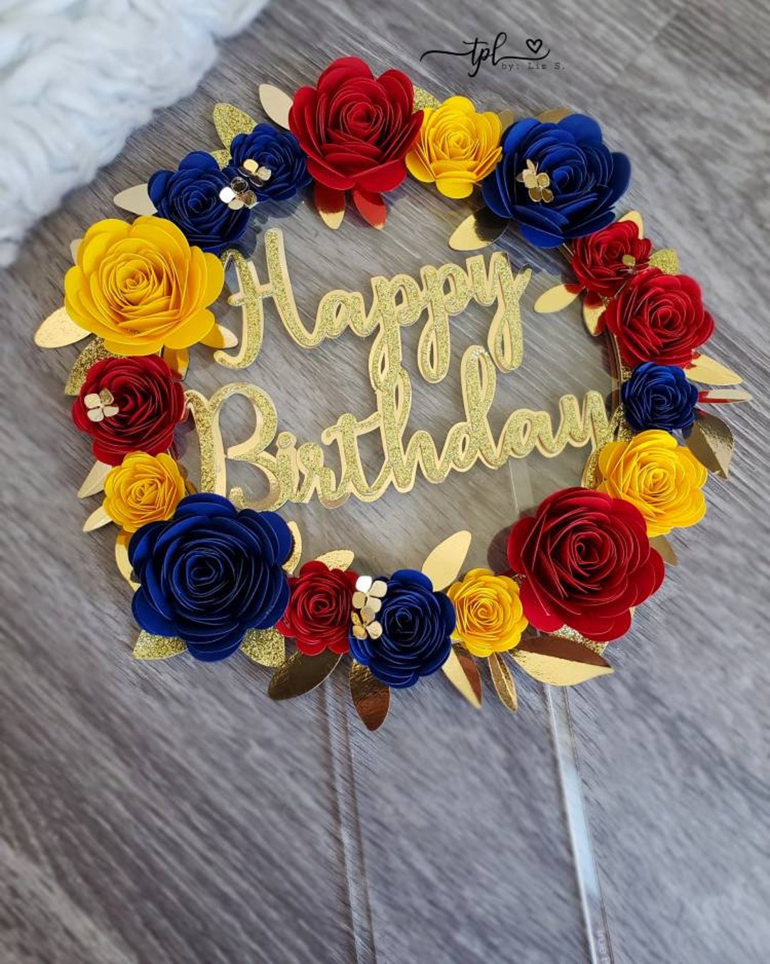 Floral Ring Caketopper - Etsy
