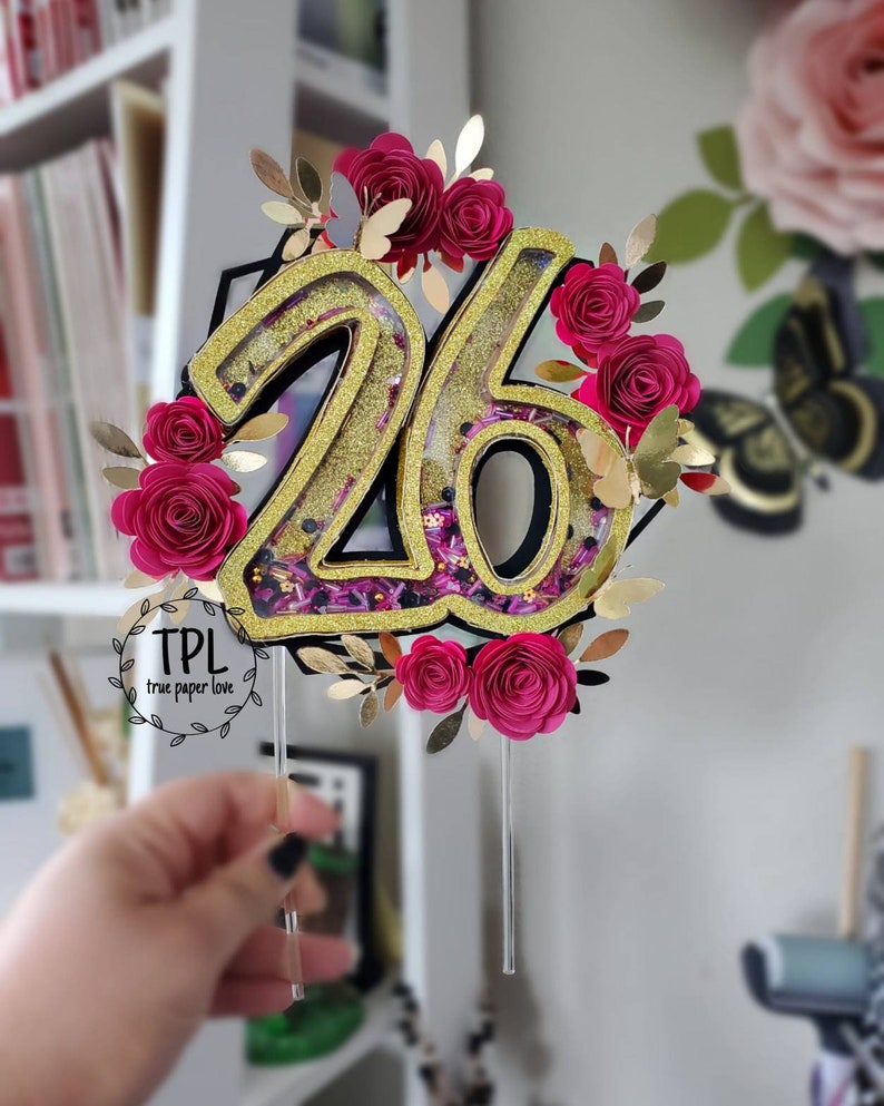 Number Shaker Caketopper - Etsy