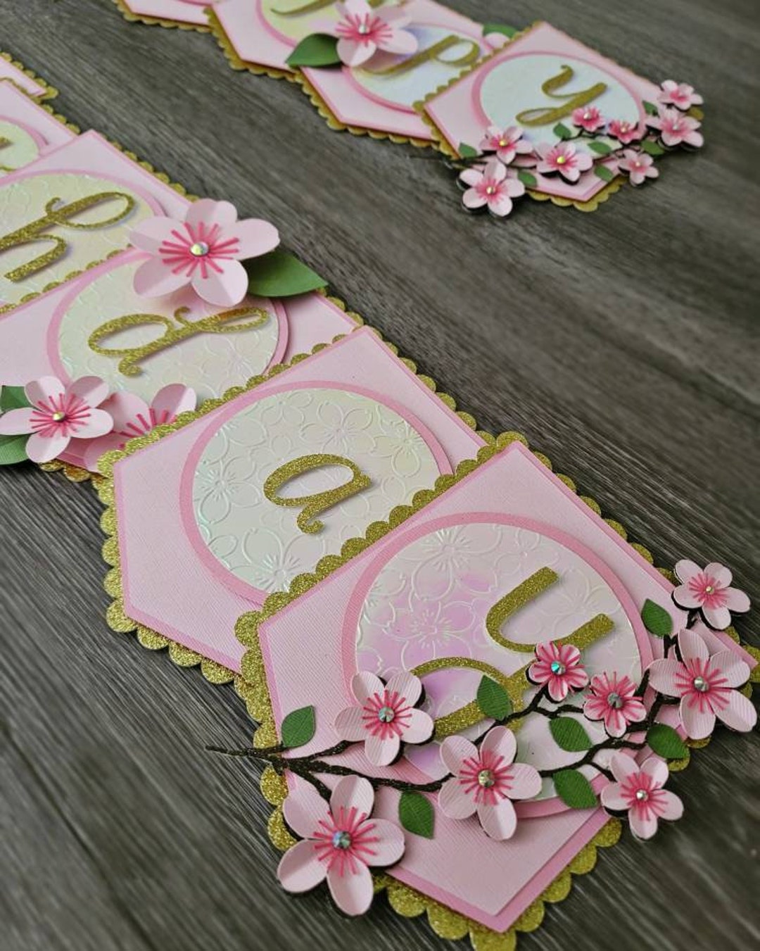 Cherry Blossom Banner any Color - Etsy