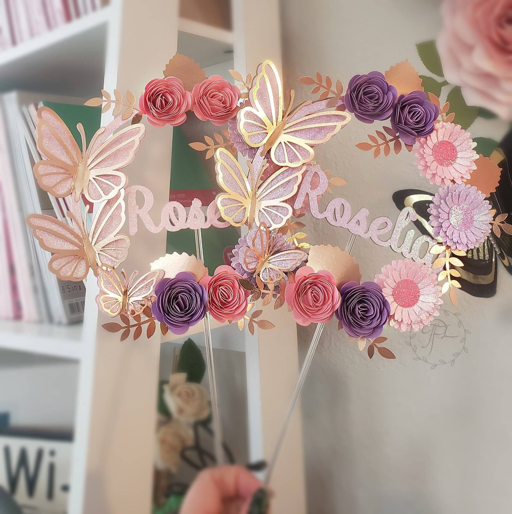 Topper de pastel SOLAMENTE / Floral Cake Topper | Etsy