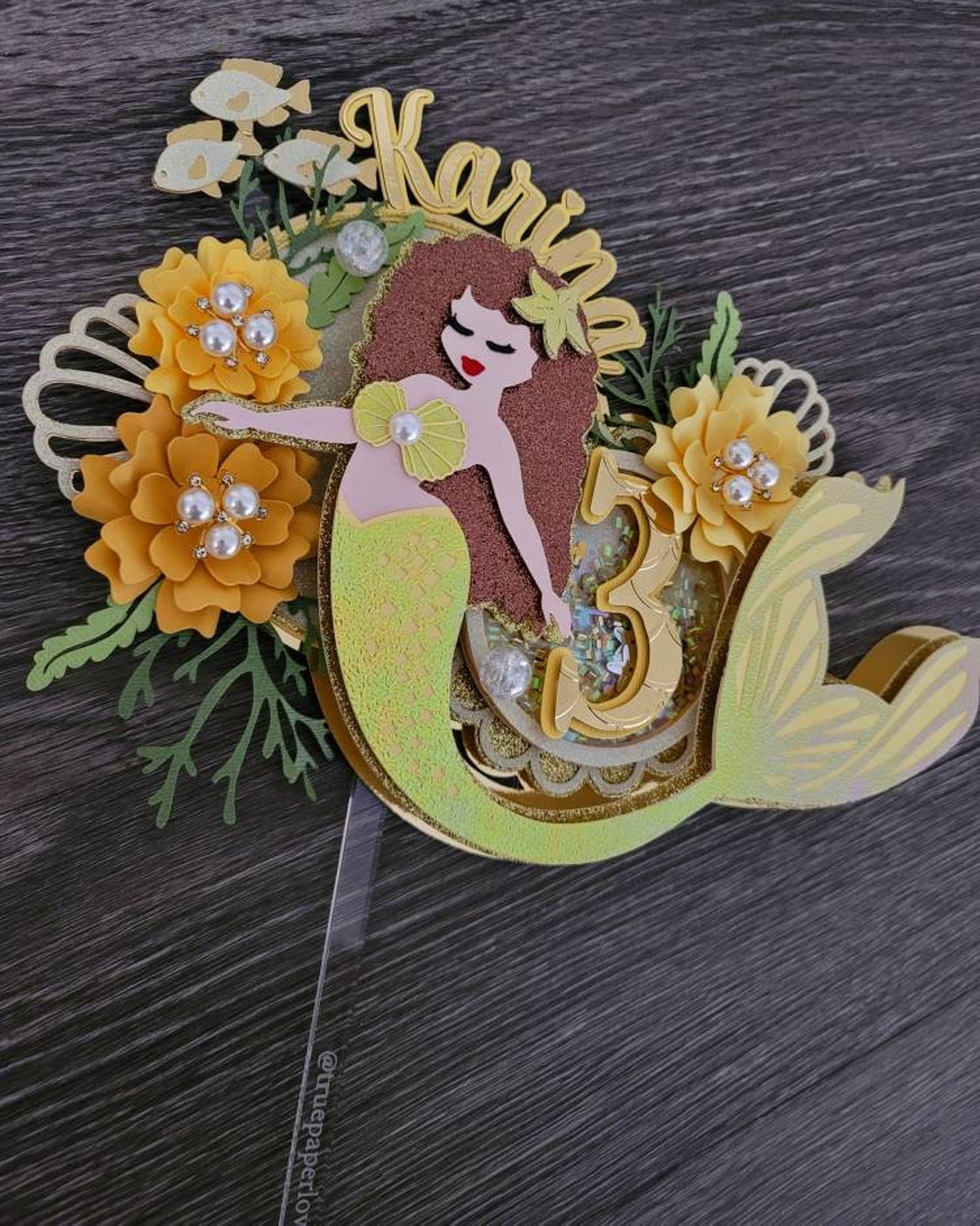 Mermaid Theme Caketopper - Etsy