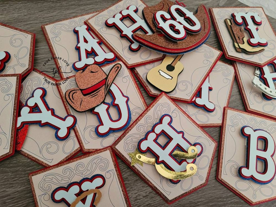 Personalized Country Western Name Banner (up to 10 Letters) - Custom ...