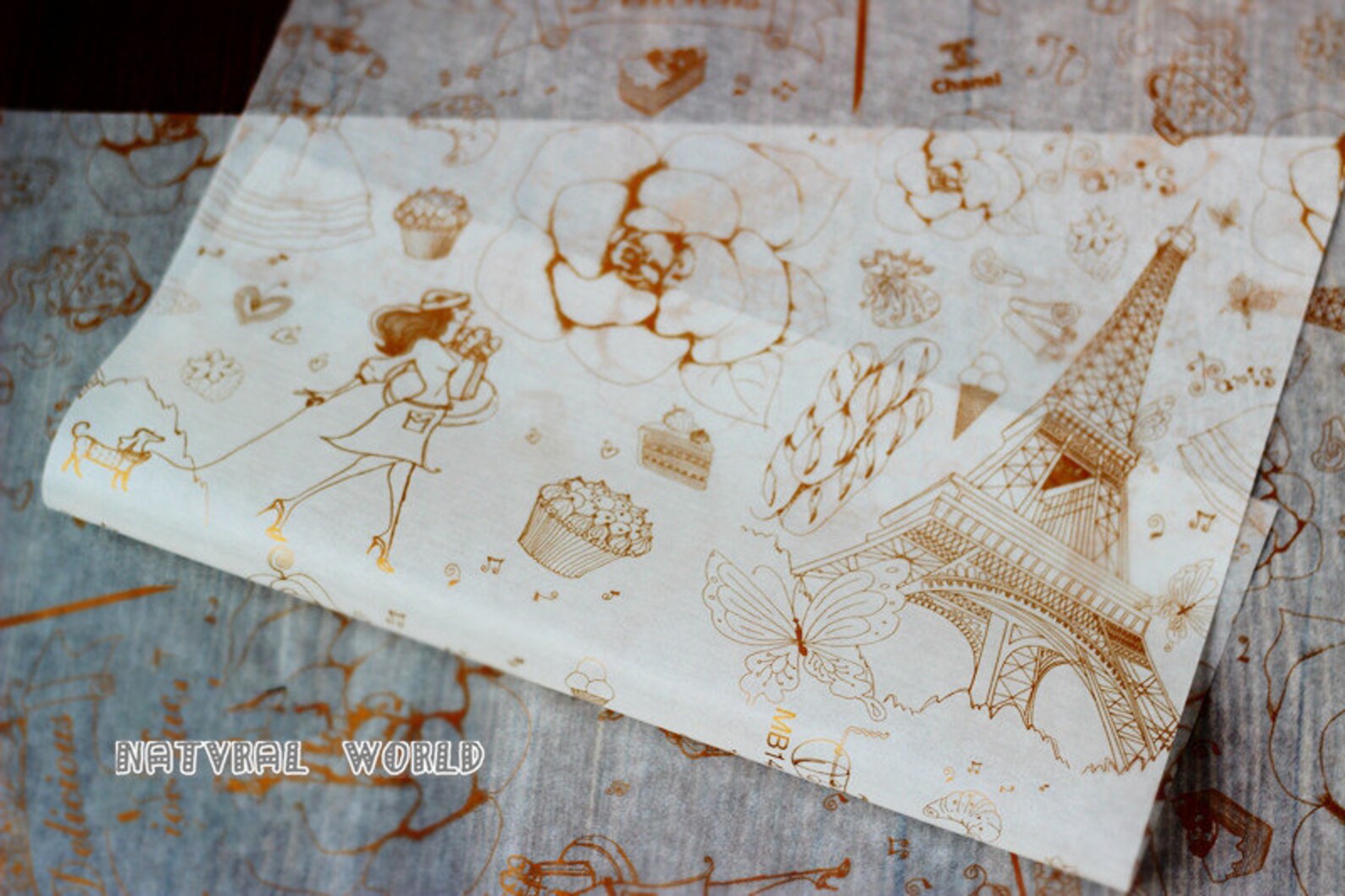 45 Sheet French Style Food Wrapping Papernougat Wrapping | Etsy