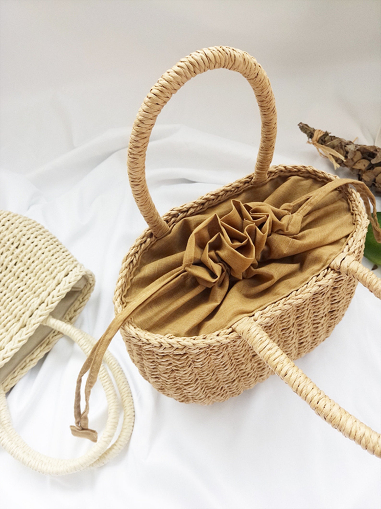 Hand-made Straw Bag Women Beach Woven Bags for Summer Travel | Etsy