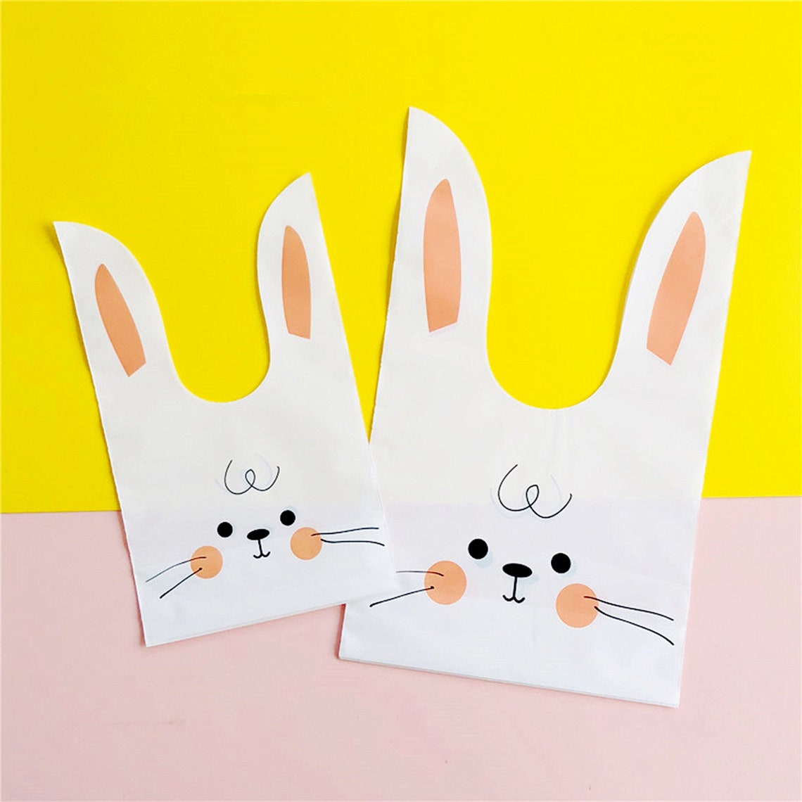 50X Rabbit Cookie Cellophane Bags Cake Cookies Wrappers | Etsy