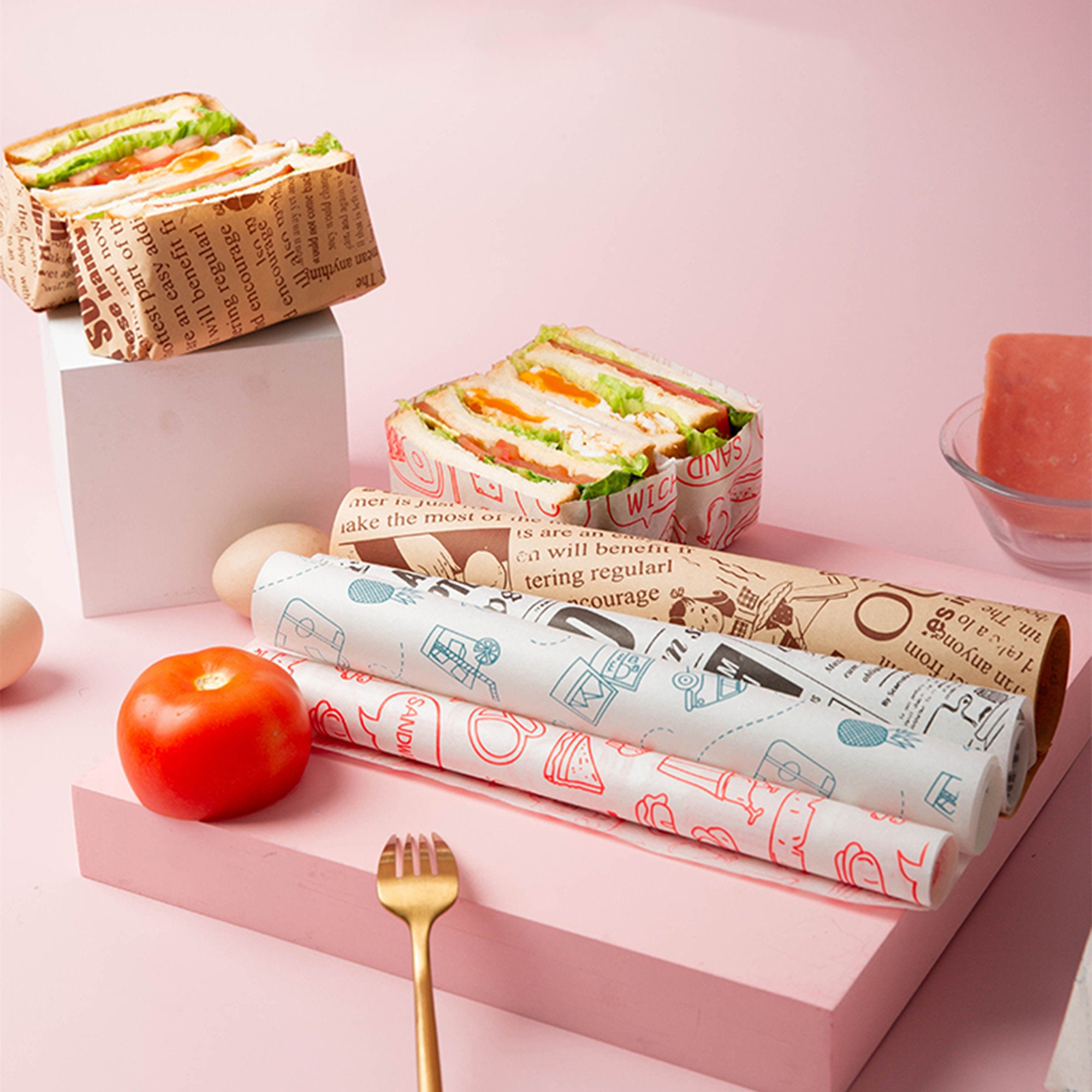 45 sheet Oil paper Food Wrapping Paper Food baking Paper | Etsy