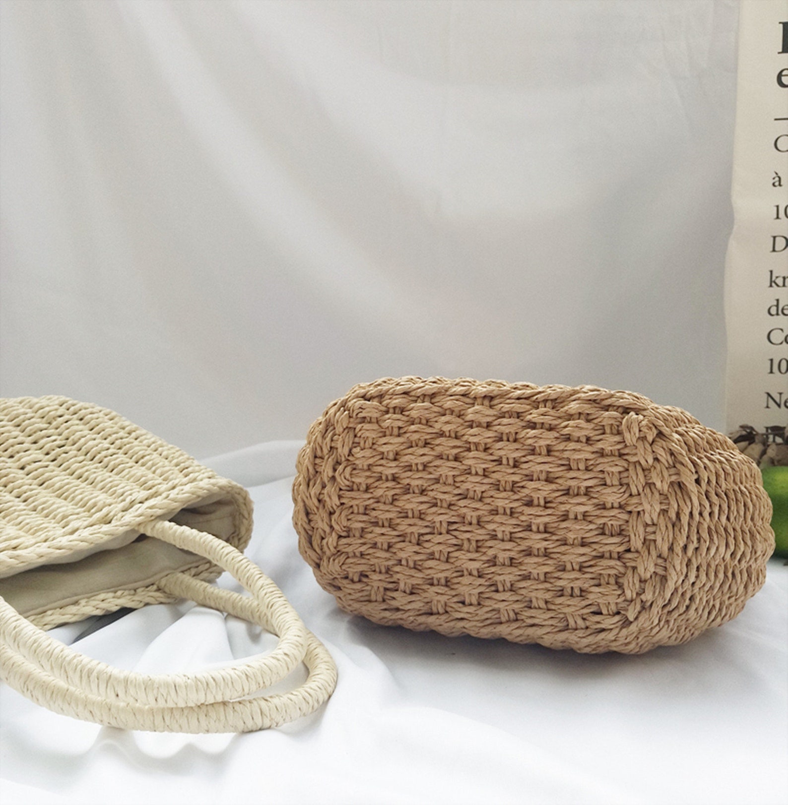 Hand-made Straw Bag Women Beach Woven Bags for Summer Travel | Etsy