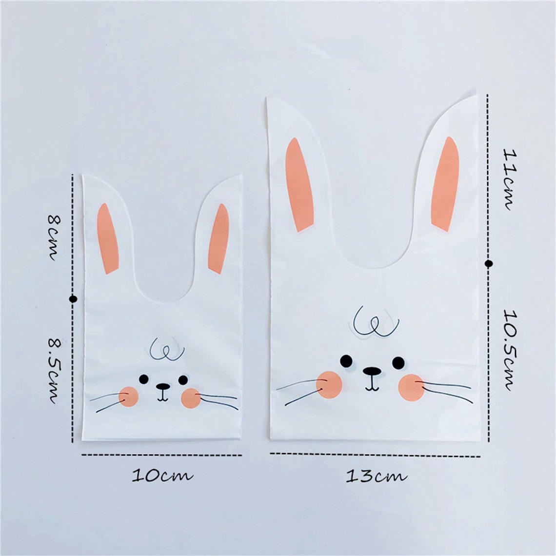 50X Rabbit Cookie Cellophane Bags Cake Cookies Wrappers | Etsy