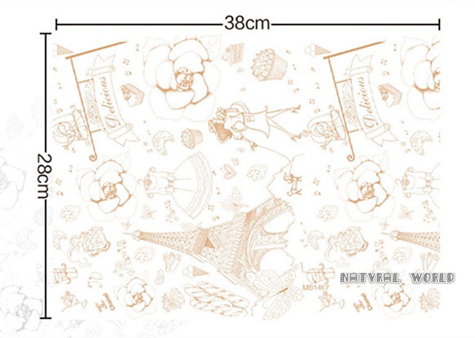 45 Sheet French Style Food Wrapping Papernougat Wrapping | Etsy