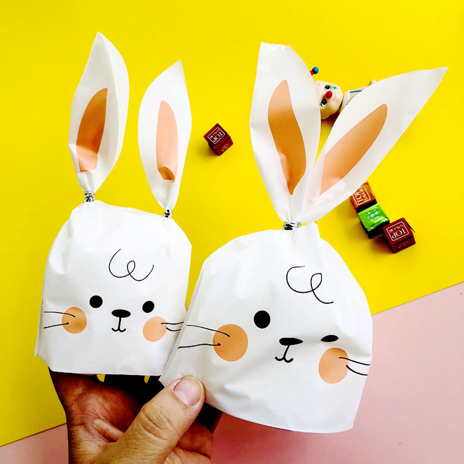 50X Rabbit Cookie Cellophane Bags Cake Cookies Wrappers | Etsy