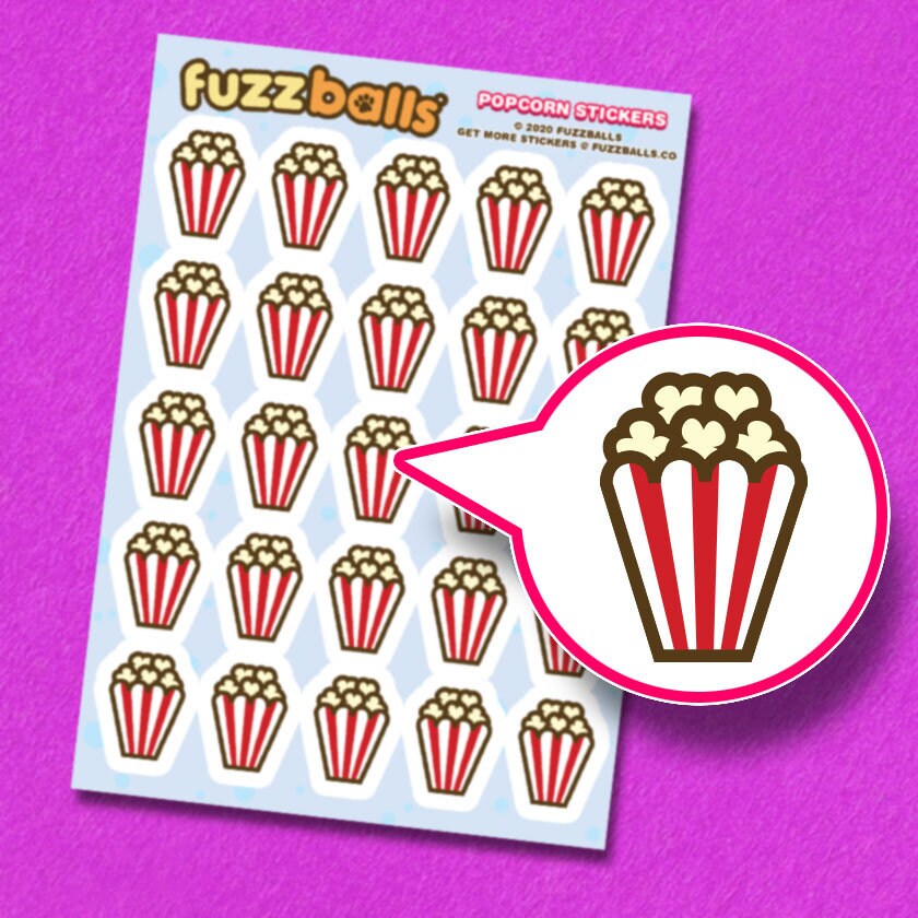 Popcorn Planner Stickers Movie Film Food Diary Calendar - Etsy