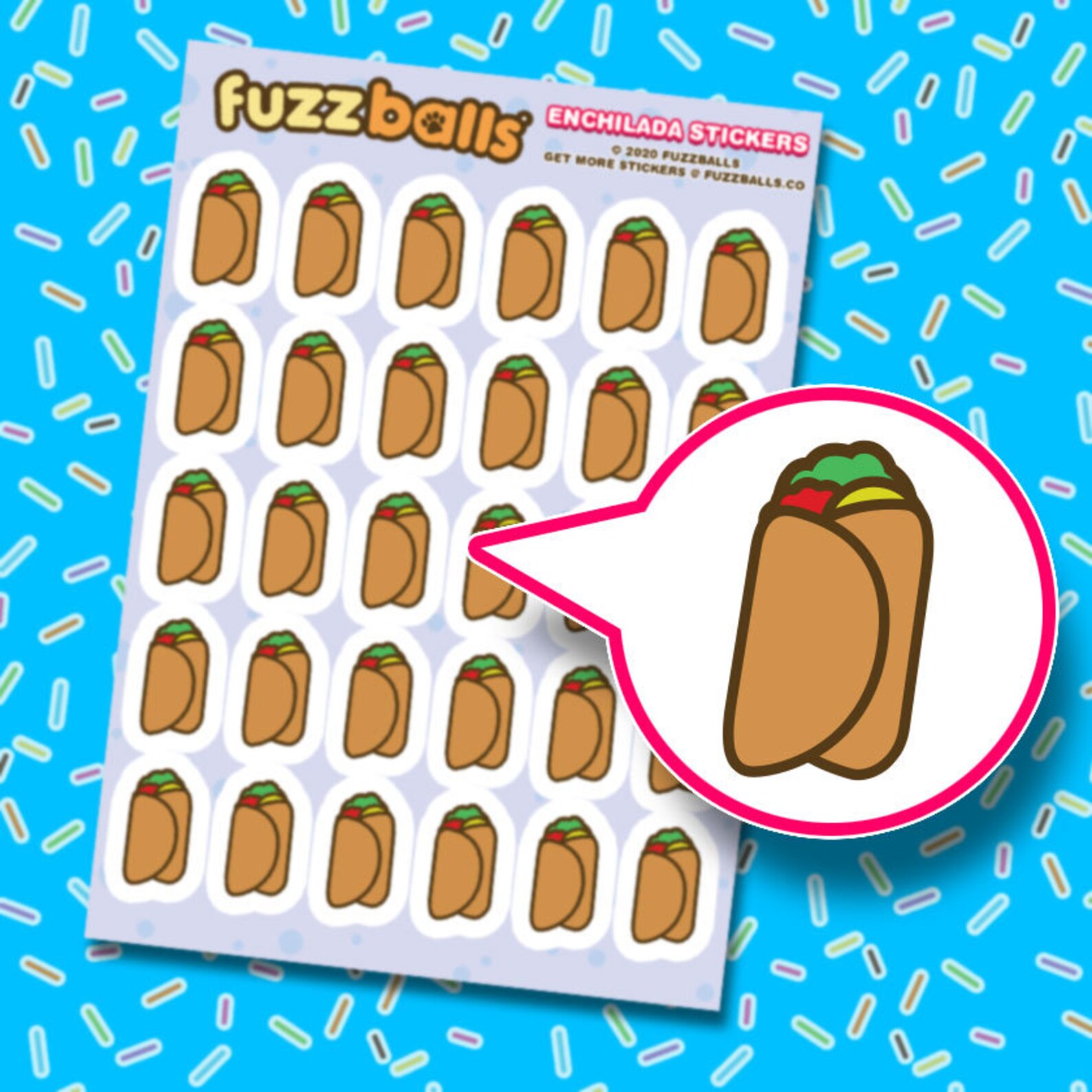 Enchilada Planner Stickers Food Mexican Spanish Calendar - Etsy