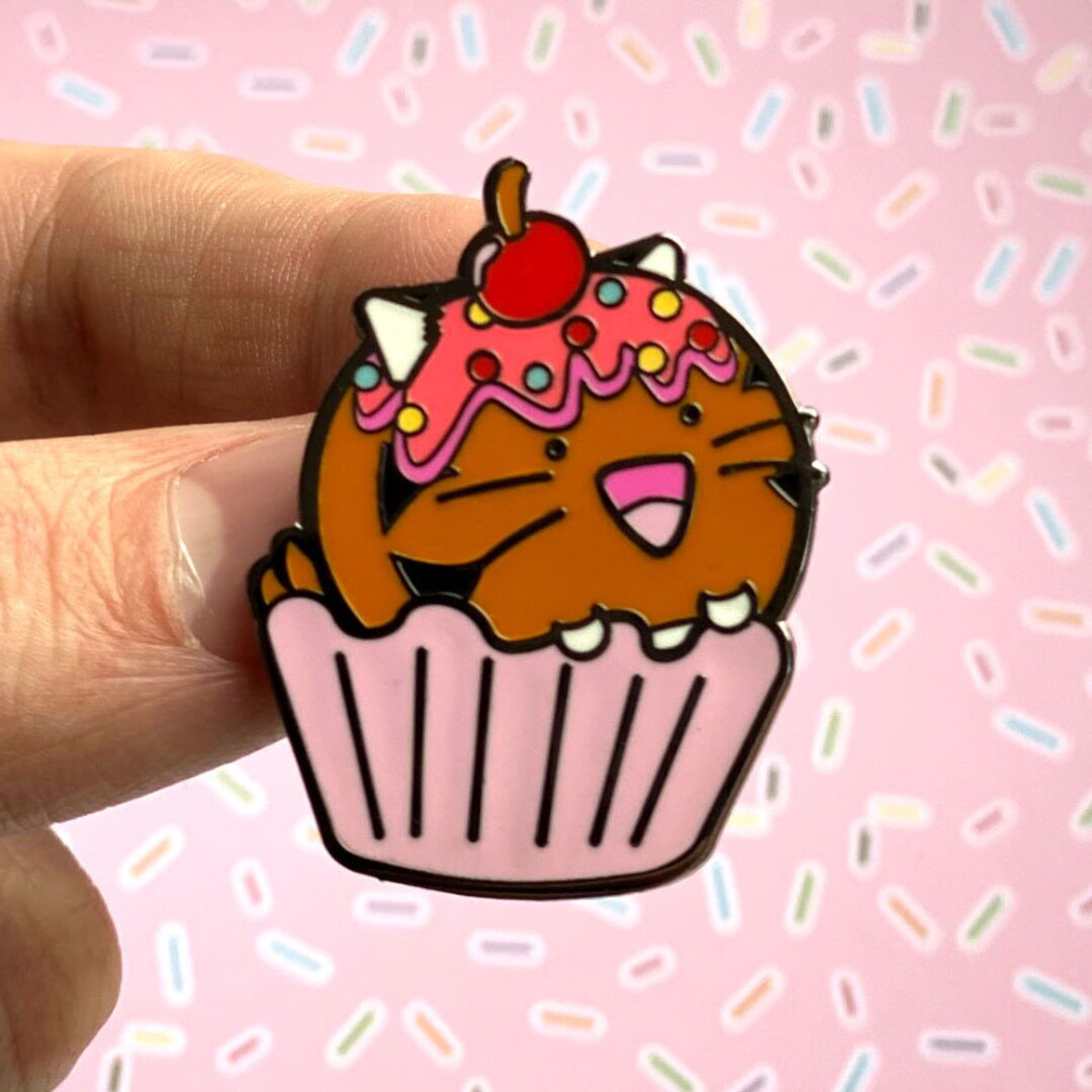 Tiger Cupcake Hard Enamel Pin Food Pin Cat Pin Cupcake Pin - Etsy