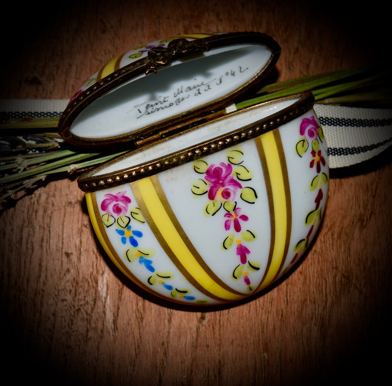 Vintage French Round Limoges Box With Floral Pattern Sku: L336 - Etsy