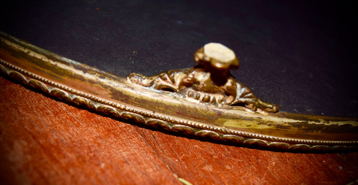 Victorian Brass Edge Trim Plateau Vanity Perfume Beveled | Etsy