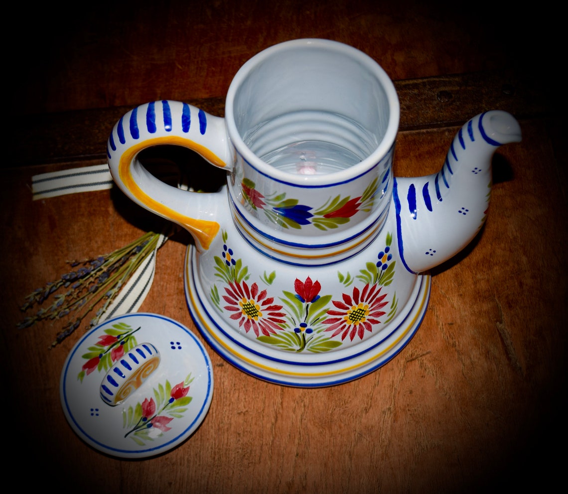 Henriot Quimper Ceramic Coffee/ Tea Pot Sku: C504 - Etsy
