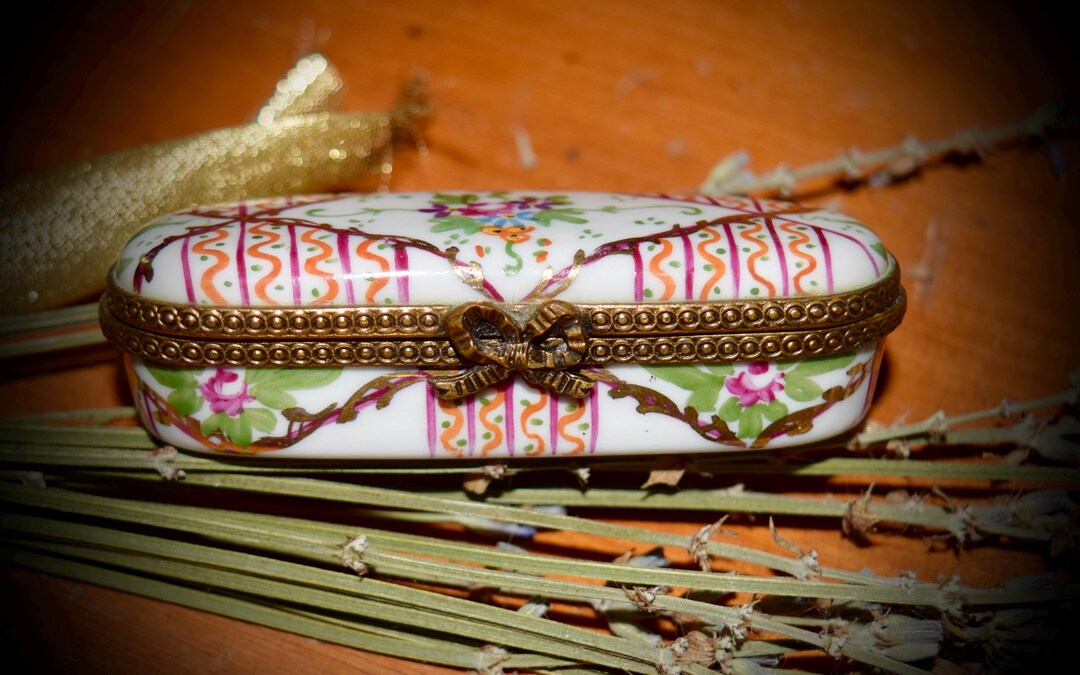 Vintage French Limoges Needle Box Sku: L446 - Etsy