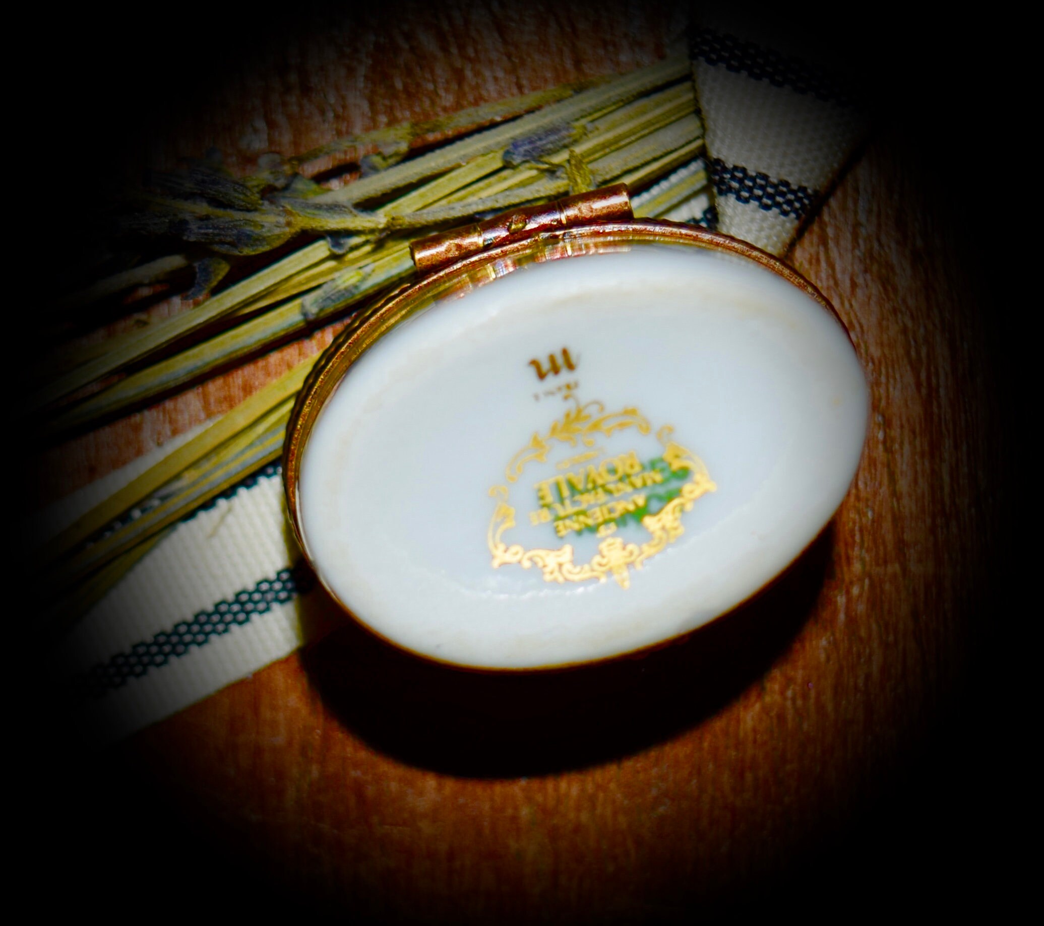 Vintage French Limoges Box With Floral Design. Sku: L296 - Etsy