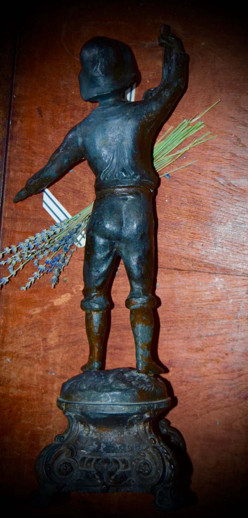 Antique Spelter Statue of Boy With Pheasant C.1800's Sku: C413 - Etsy ...