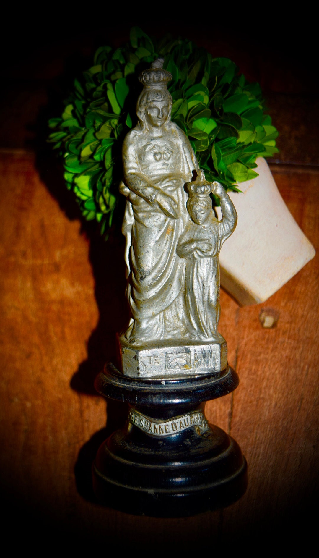 Antique French Religious Statue St ANNE & VIRGIN MARY Sku: R316 - Etsy
