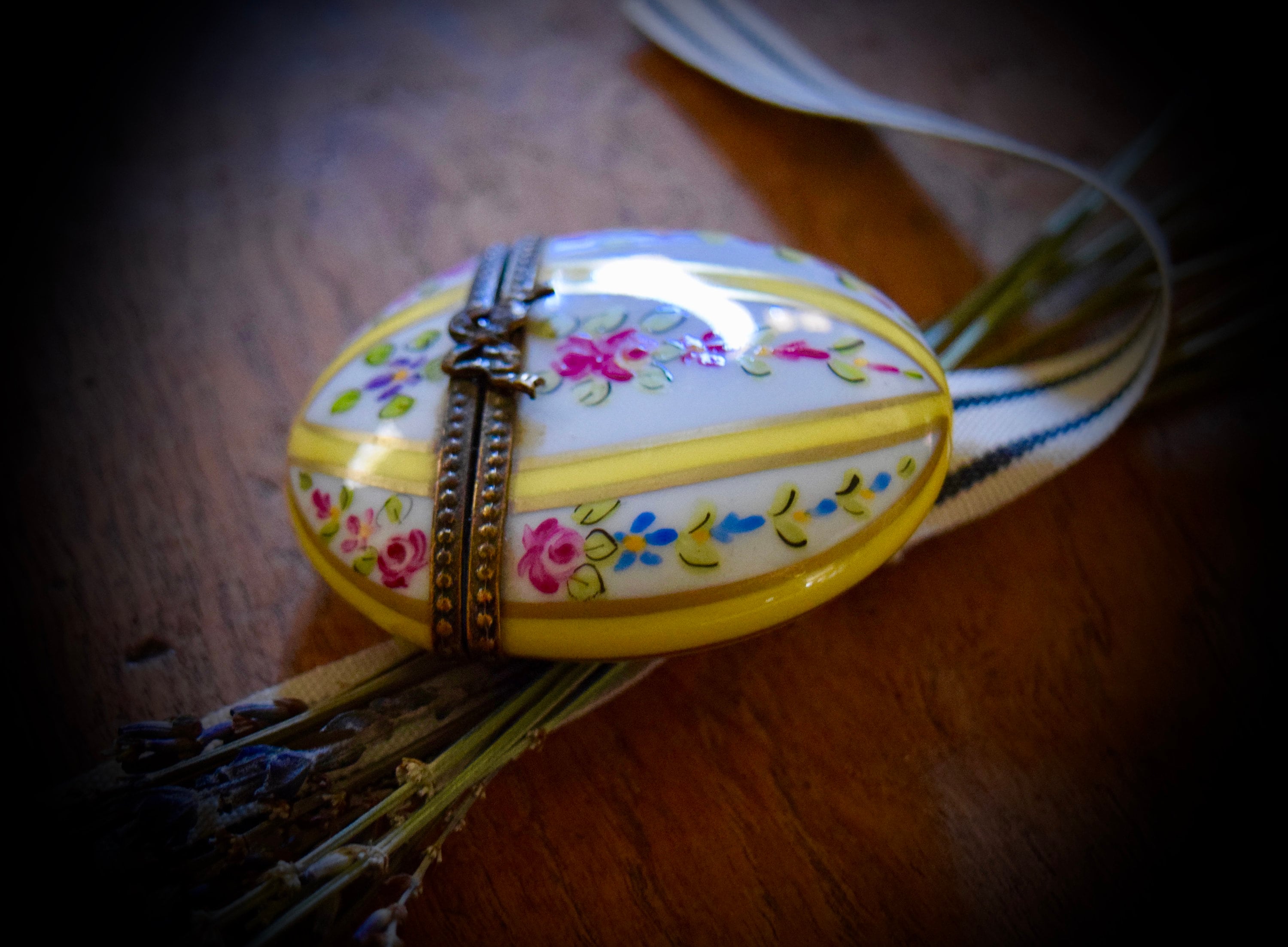 Vintage French Round Limoges Box With Floral Pattern Sku: L336 - Etsy