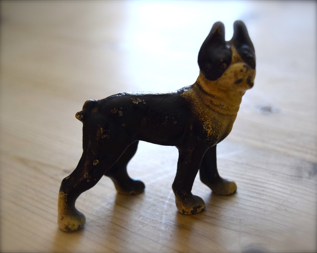 Antique Iron Hubley Boston Terrier French Bulldog Bully Dog W Collar - Etsy