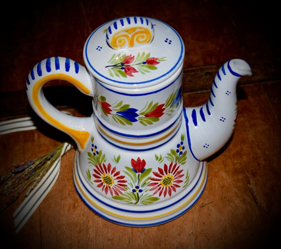 Henriot Quimper Ceramic Coffee/ Tea Pot Sku: C504 | Etsy