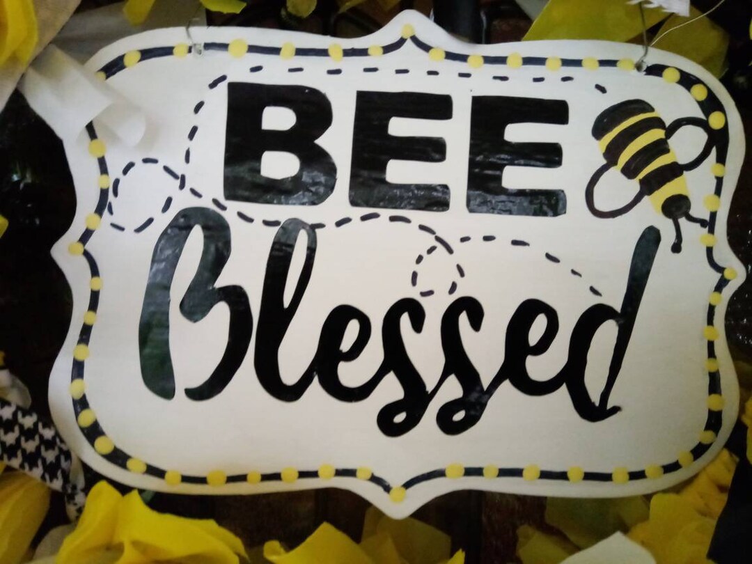Awesome Bee Blessed Wreath Sign - Etsy