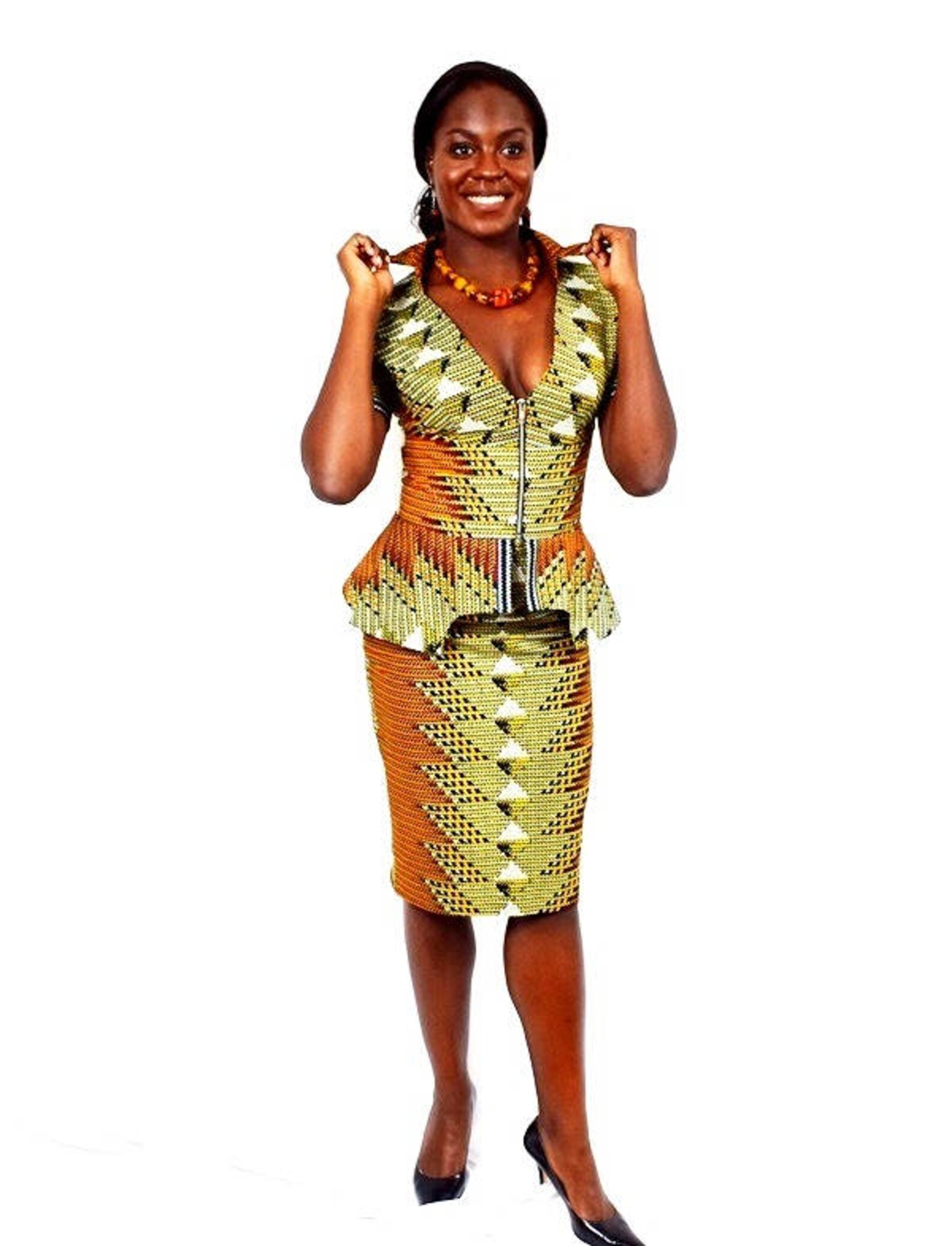 Schona Tribal Print African Wax Suit Ladies' Suit. - Etsy