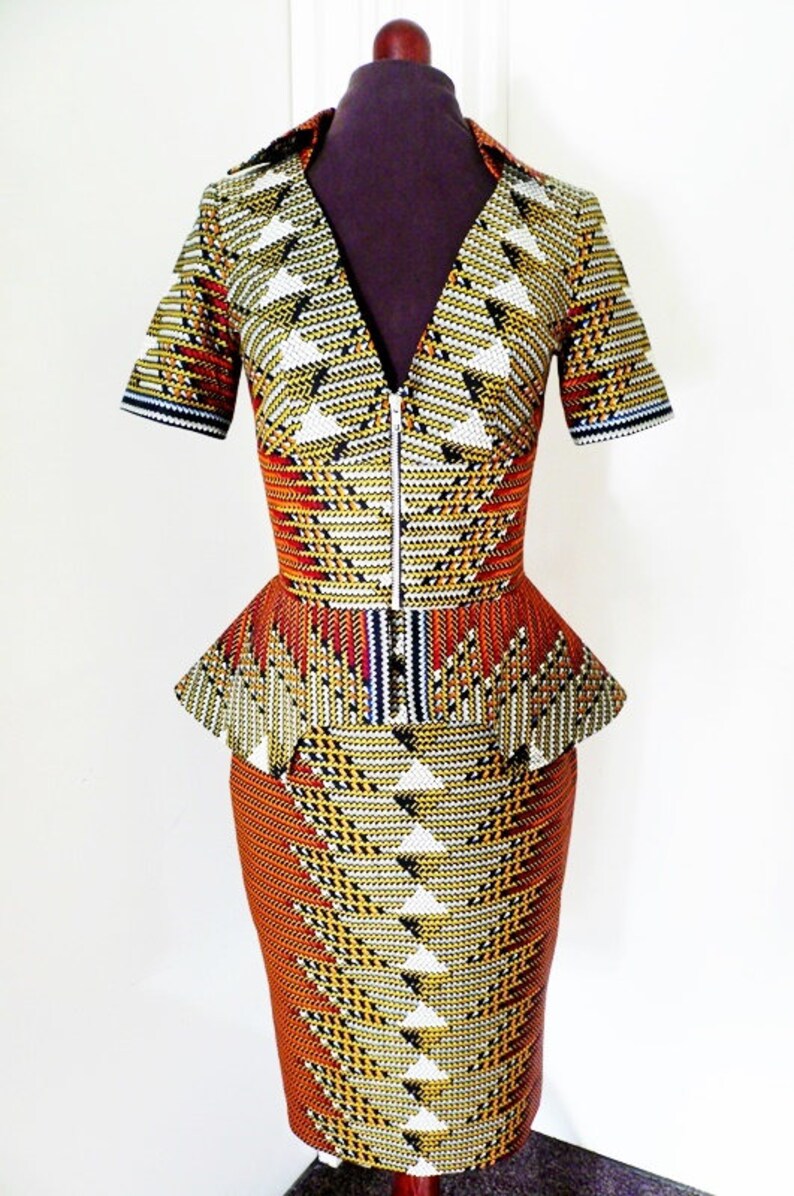 Schona Tribal Print African Wax Suit Ladies' Suit. - Etsy