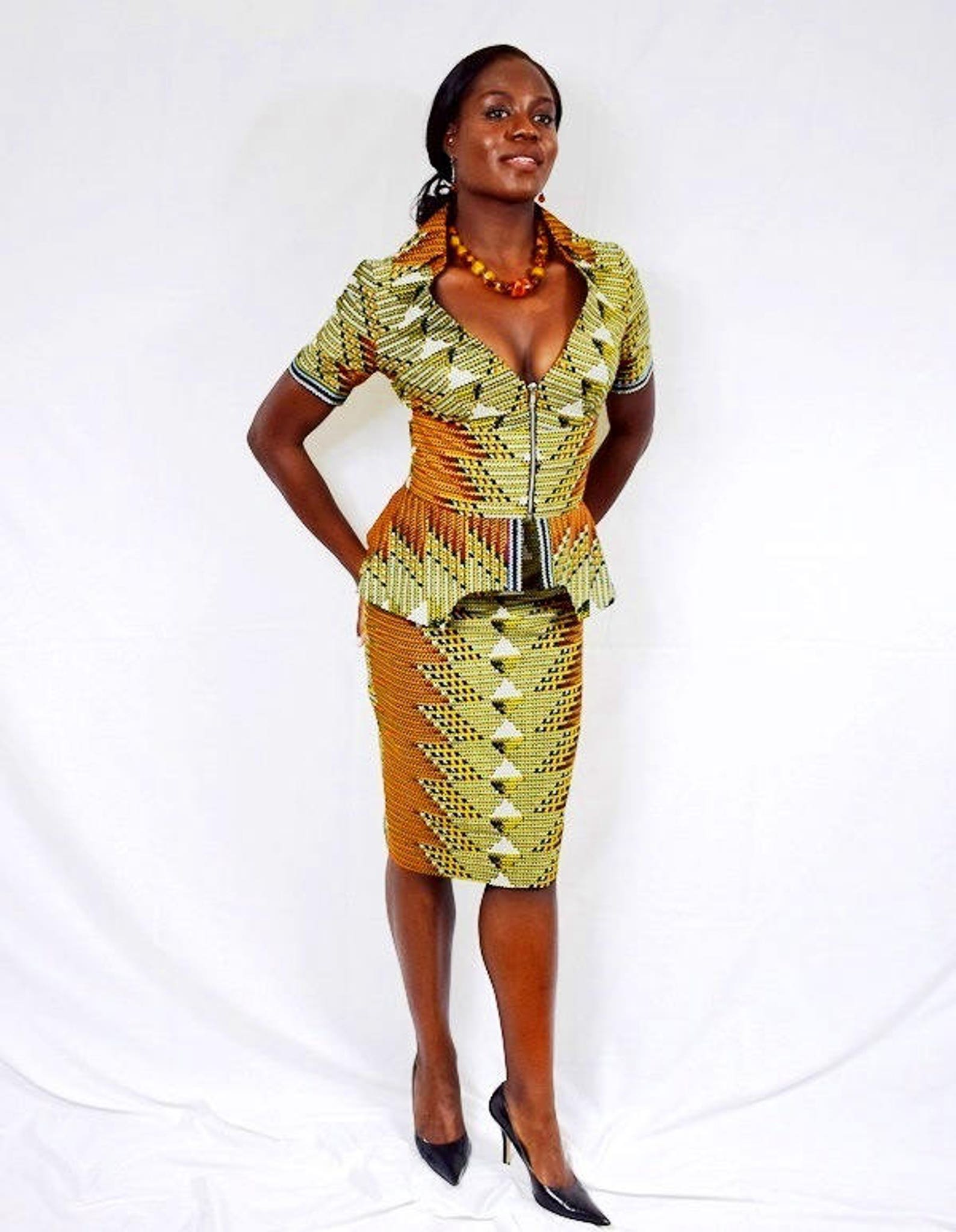 Schona Tribal Print African Wax Suit, Ladies' Suit. African Dress ...