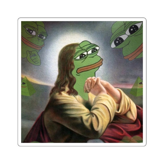 Pepe Prayer Sticker - Etsy